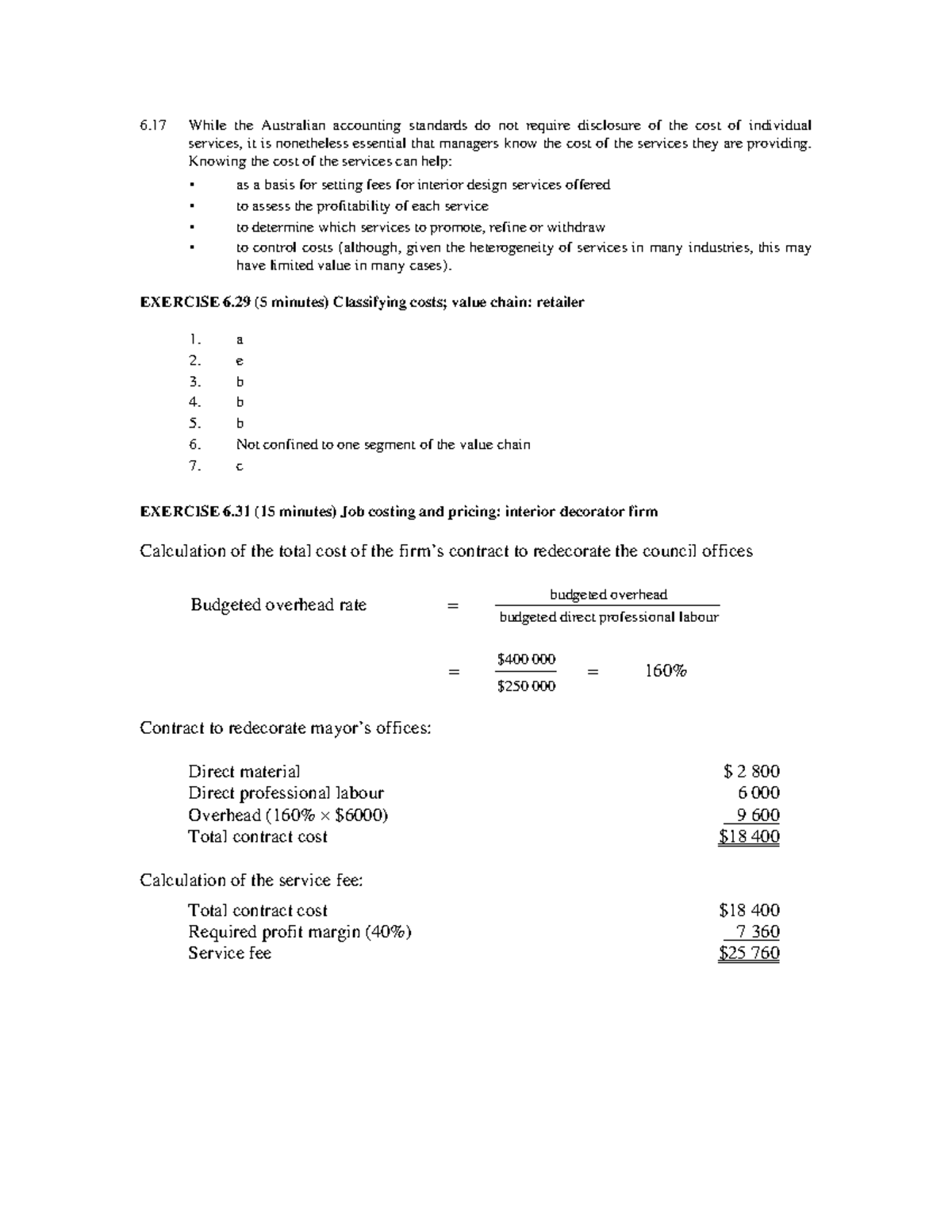 Sol6 - 6 While the Australian accounting standards do not require ...
