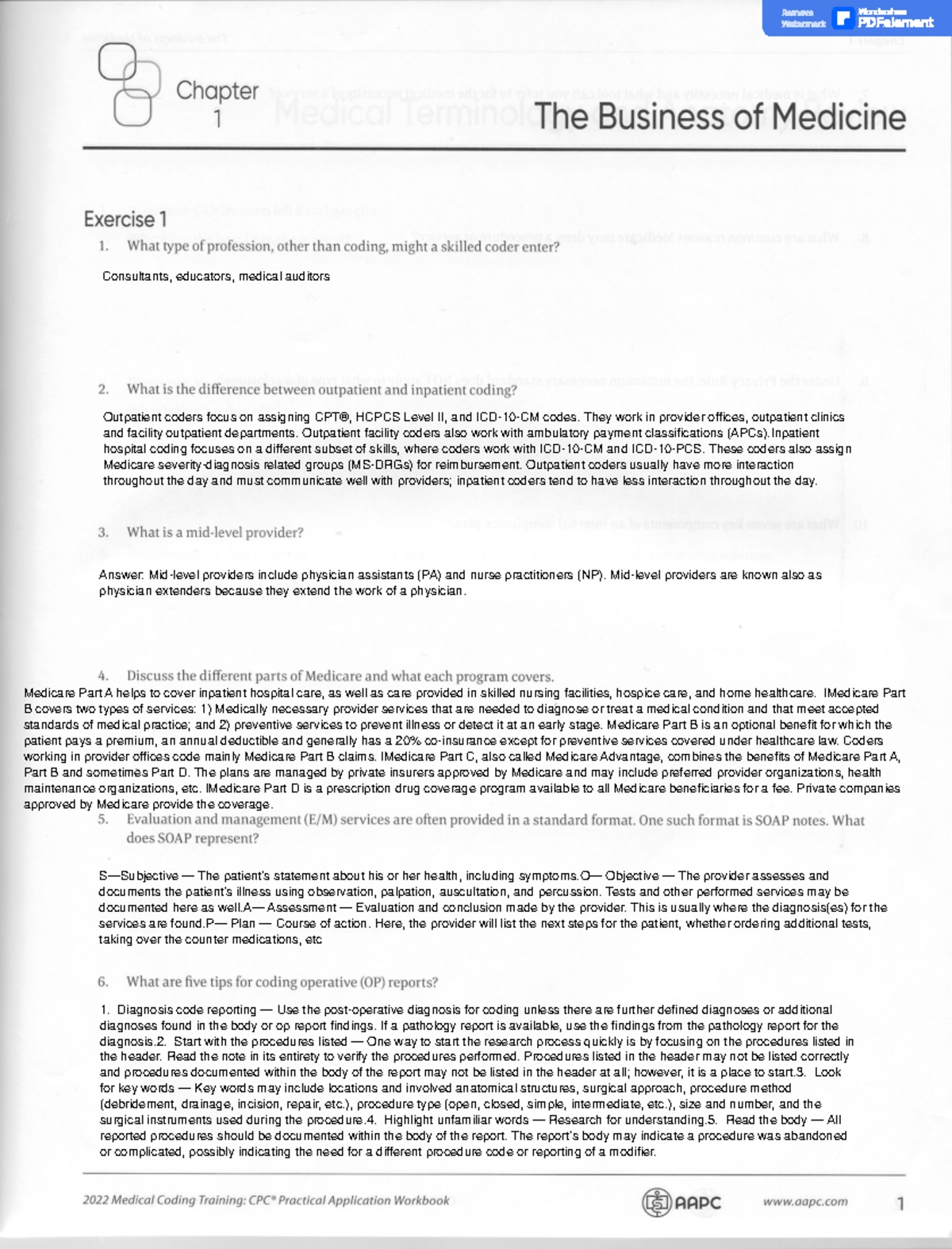 AAPC CPC Workbook 2022 - HCRS C145 - Remove Wondershare Remove ...