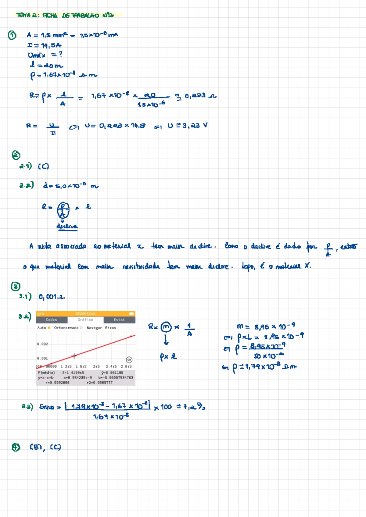 F2 - mnsa ca - TEMA 2 : FICHA DE TRABALHO N° ① A = 9,5 Mma = 7,5× 70 O ...