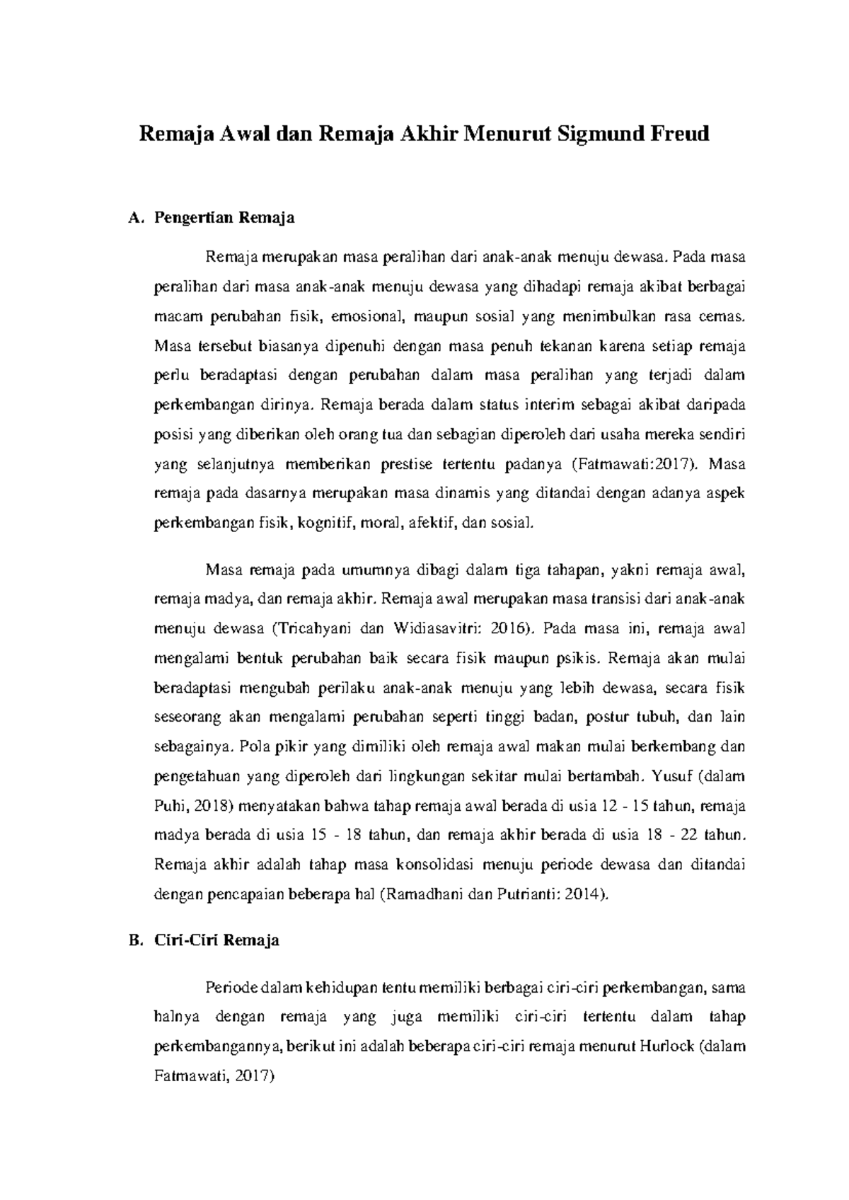 Remaja Menurut Freud - Remaja Awal dan Remaja Akhir Menurut Sigmund ...