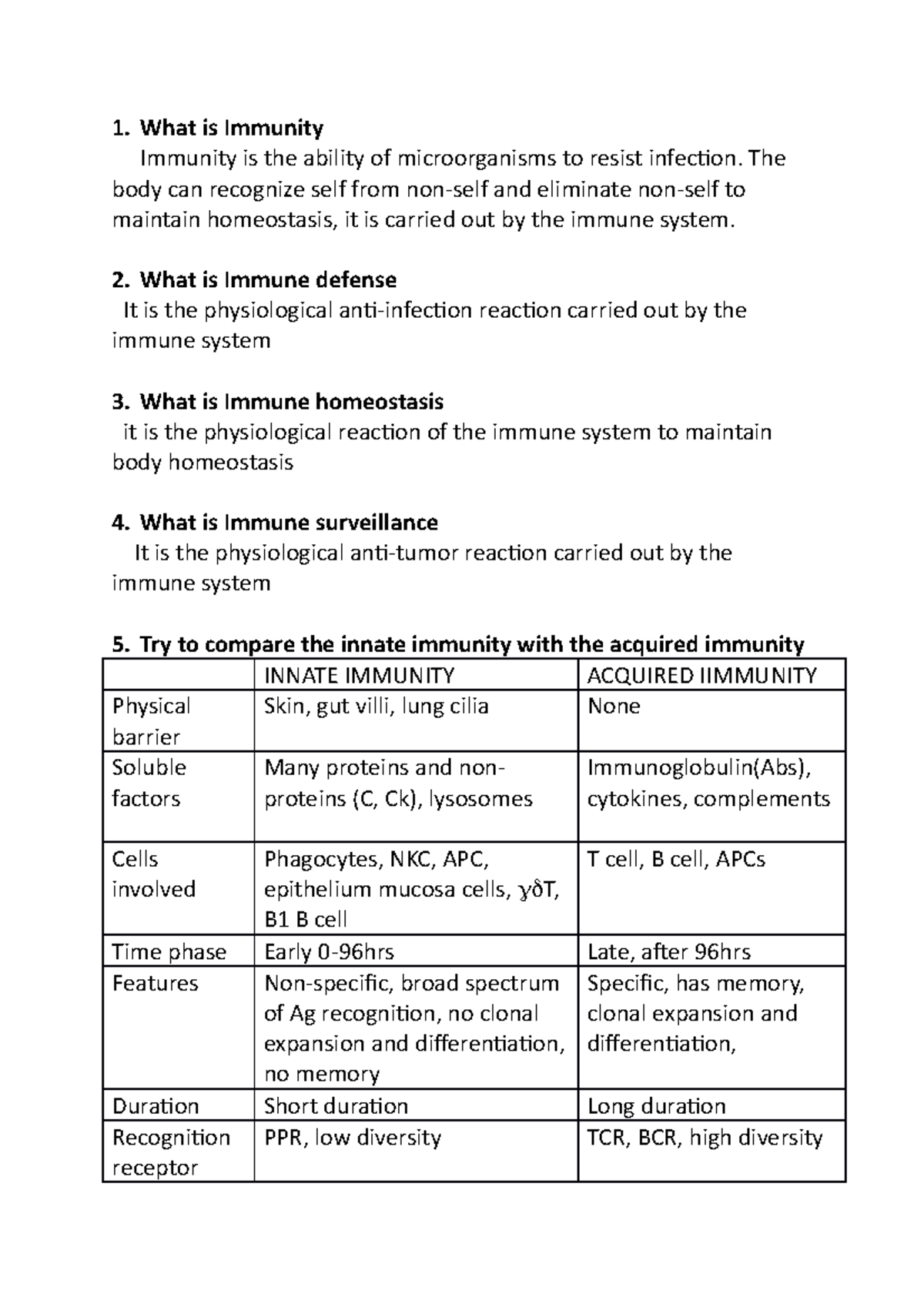 Immunology Review - What is Immunity Immunity is the ability of ...