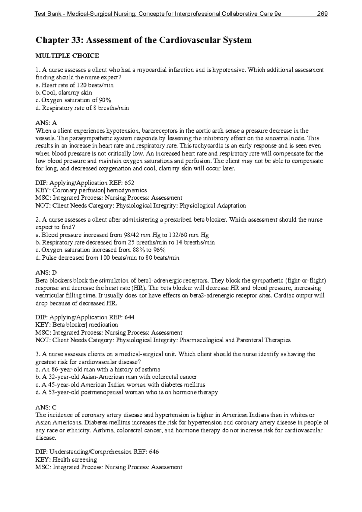 Chapter 33 Assessment of the Cardiovascular System - A nurse assesses a ...