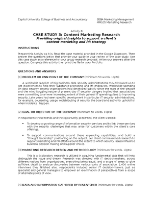 CASE Study 5 Stakeholder Perception - Capitol University College of ...