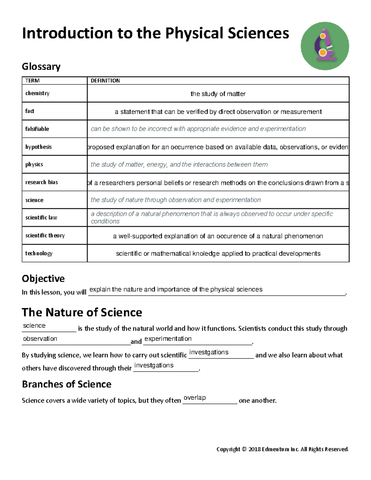 1 Introduction to the Physical Sciences - Introduction to the Physical ...