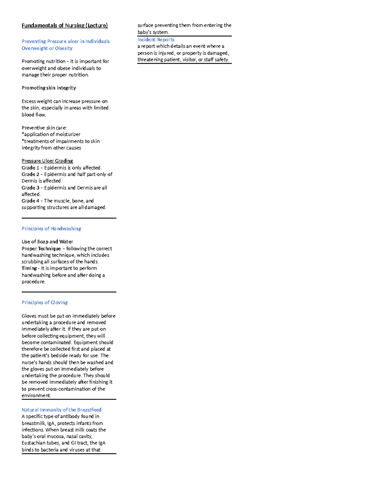 Finals Funda LEC - notesa - Fundamentals of Nursing (Lecture ...