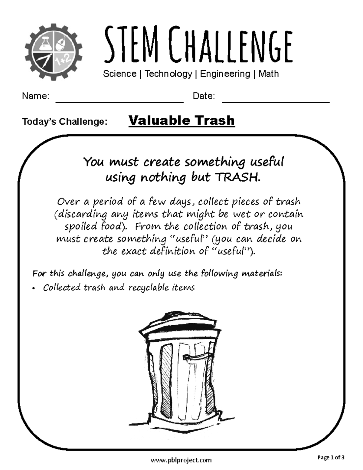 Kia Mc Elroy - AMI Valuable Trash STEM - STEM Challenge Science ...