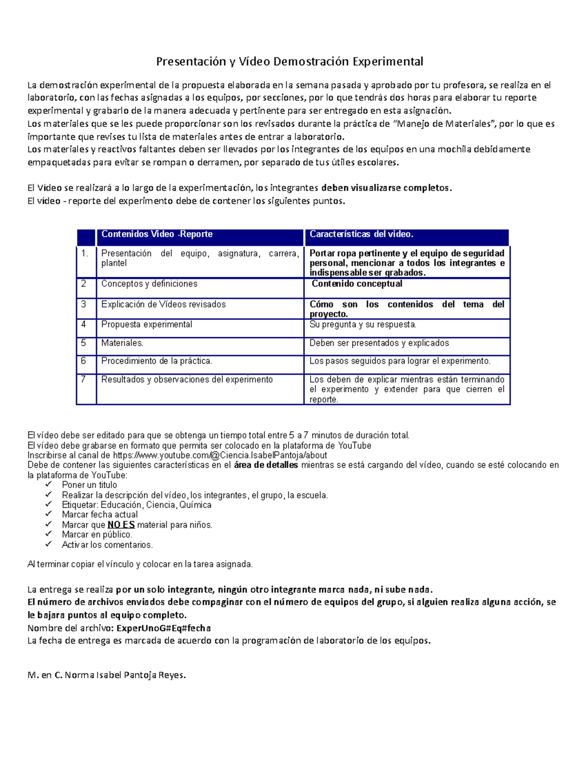 Presenta Reporte Experim uno Quimica 21092023 - Presentación y Vídeo ...