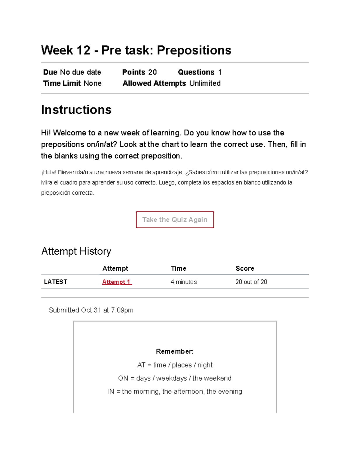 Week 12 - Pre task Prepositions Ingles I (7558) - Week 12 - Pre task ...