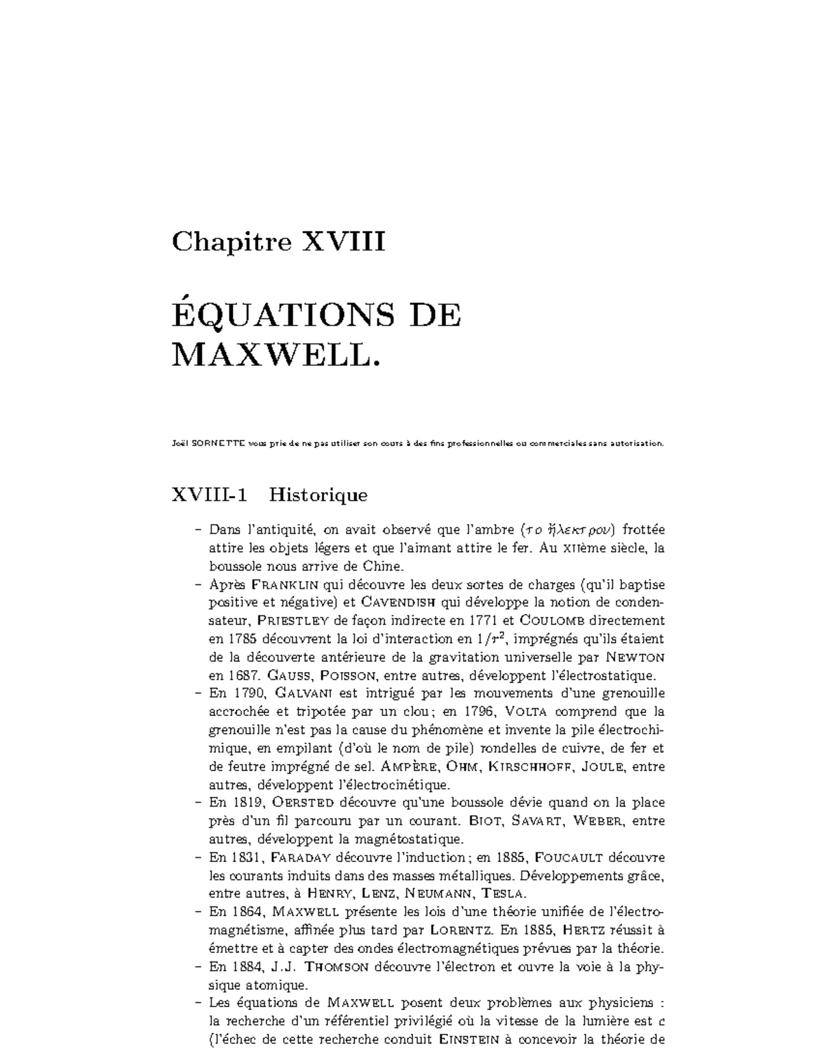 Equations De Maxwell - This file contains a lesson of the electricity ...