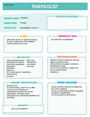 Amiodarone - pharm card - 207 - Studocu