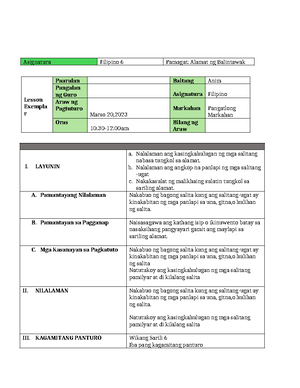 English article - I want lesson plans - Famela Y. Gula BEED 301 Dalumat ...