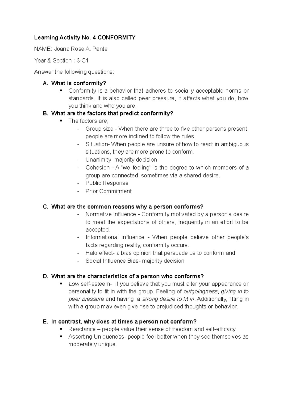 Inbound 2891787212655380386 - Learning Activity No. 4 CONFORMITY NAME ...