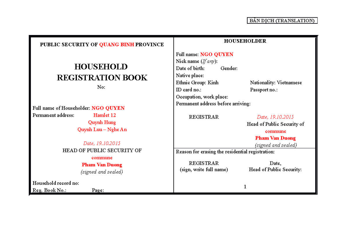 SHK FORM 1 - example - BẢN DỊCH (TRANSLATION) PUBLIC SECURITY OF QUANG ...