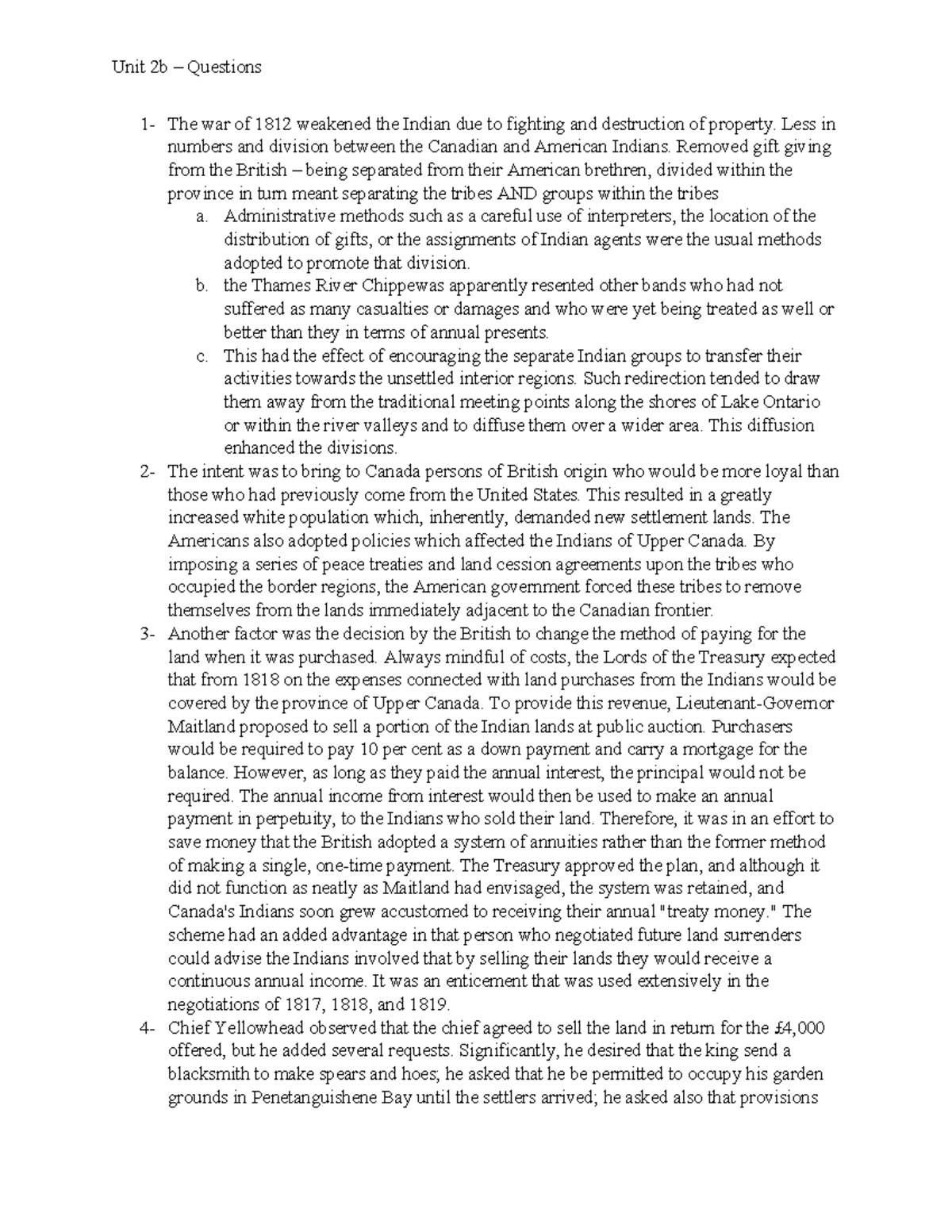 Unit 2b - Questions - notes for second portion of course - Unit 2b ...