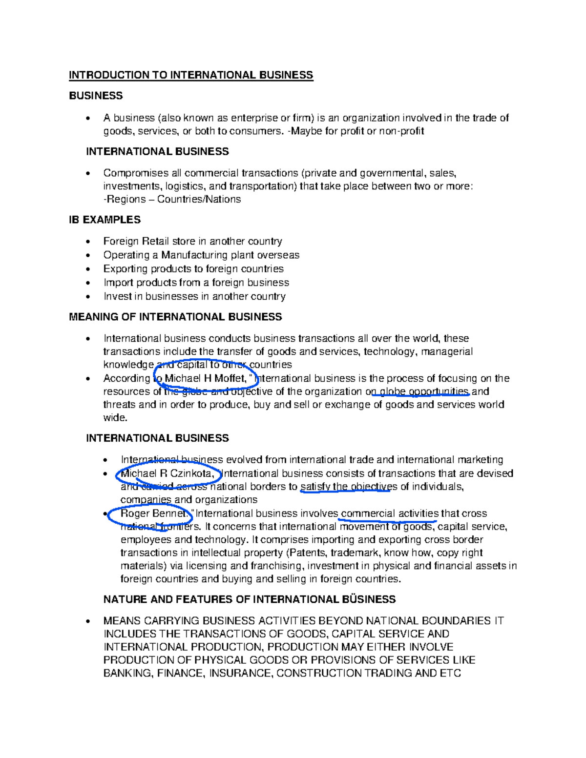 International Business and Trade Prelim Reviewer - INTRODUCTION TO ...