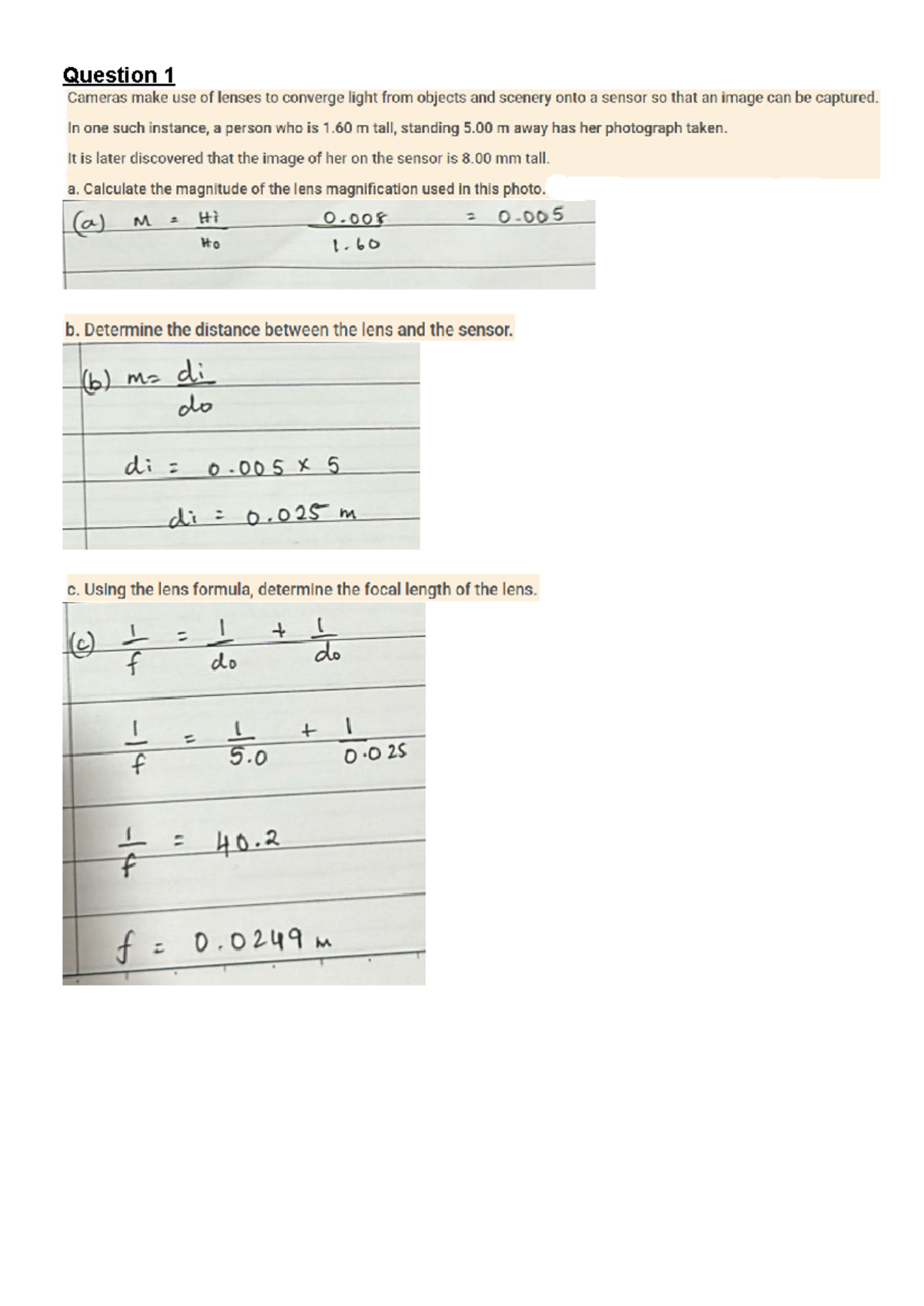 Chapter 3 - Mirrors and Lenses - Physics I - Question - Studocu