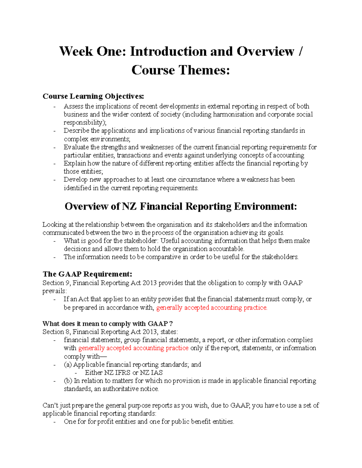 Week One Introduction and Overview Course Themes - Week One ...