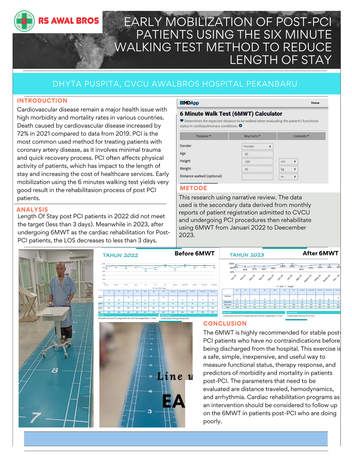 Research Poster - Six minutes walking test - RS AWAL BROS EARLY ...