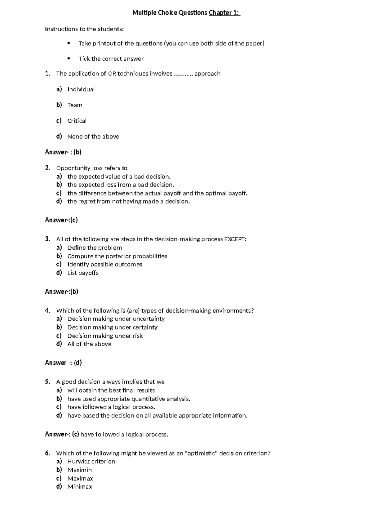 Docx - Operations systems - Multiple Choice Questions Chapter 1 ...