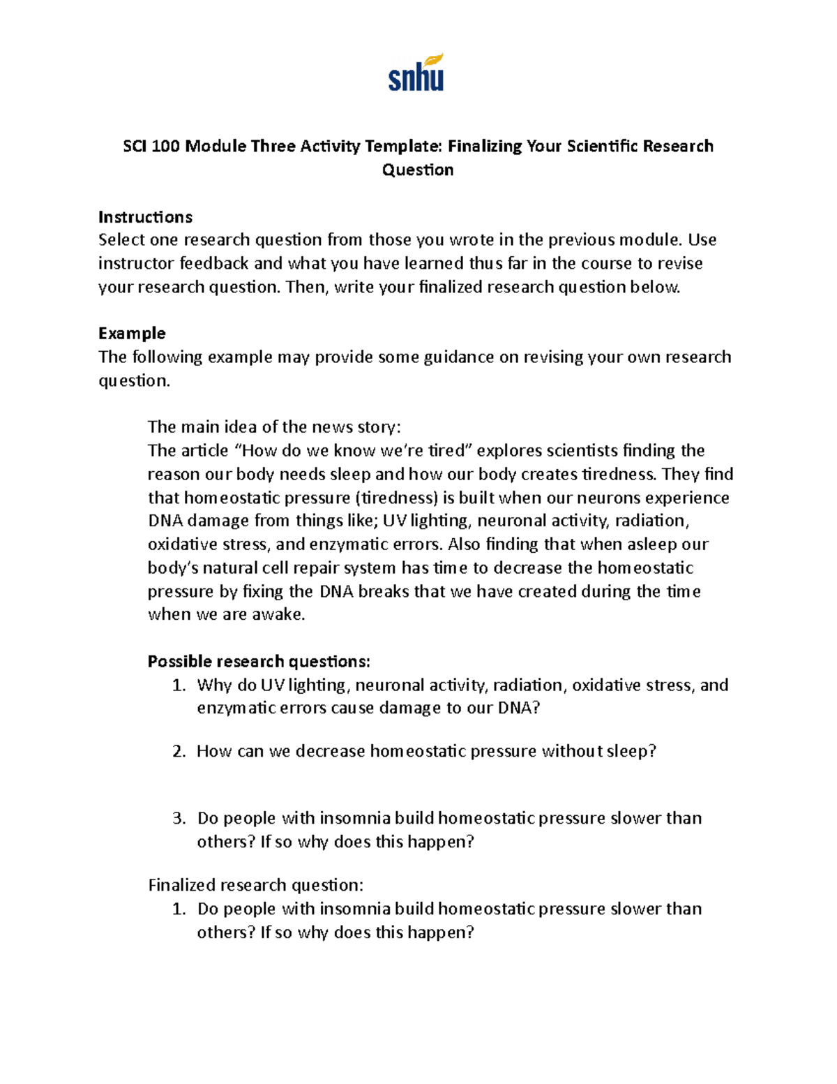 Jaylyn Heard SCI 100 Module Three Activity - SCI 100 Module Three ...