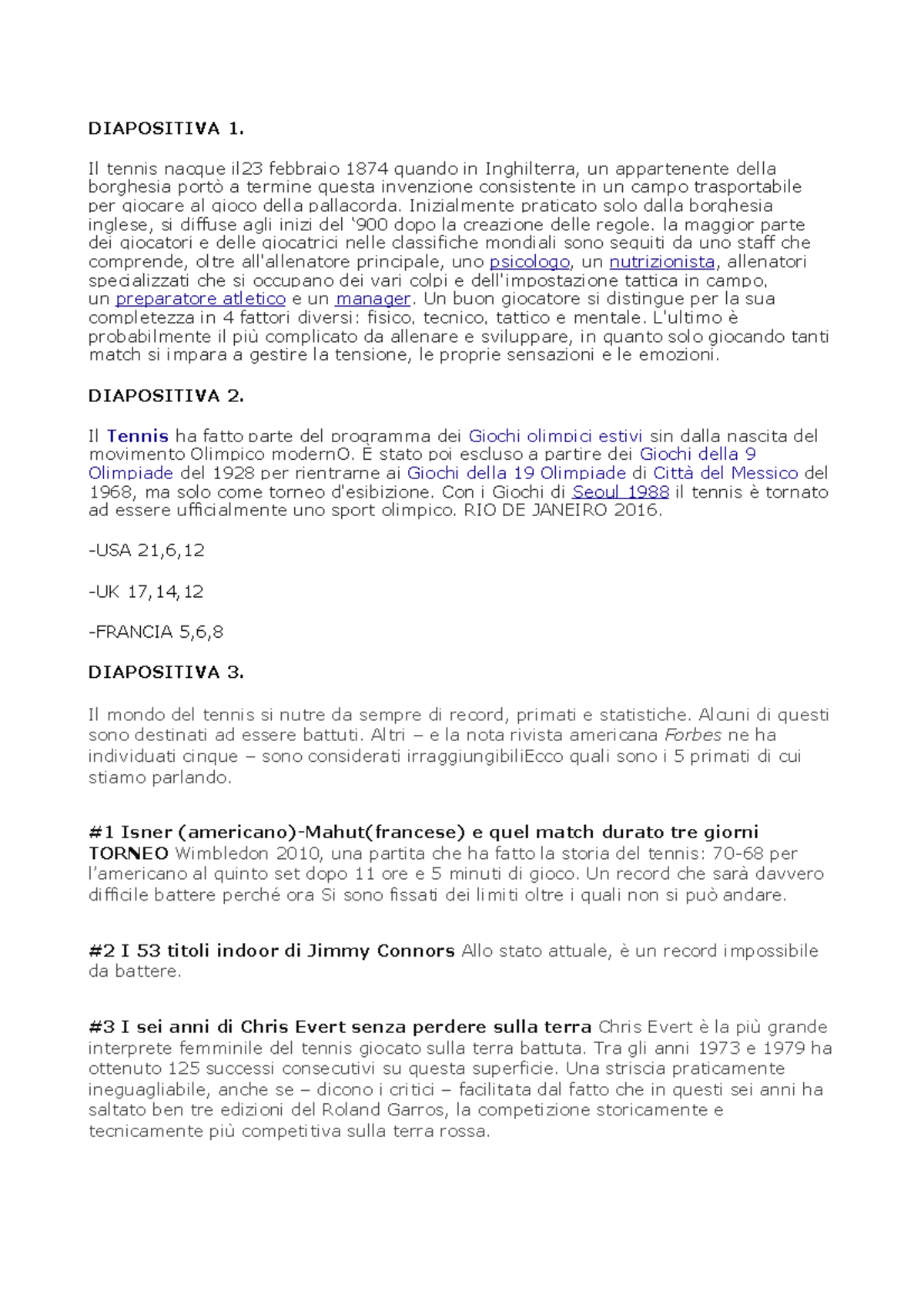 Il Tennis, storia - DIAPOSITIVA 1. Il tennis nacque il23 febbraio 1874 ...