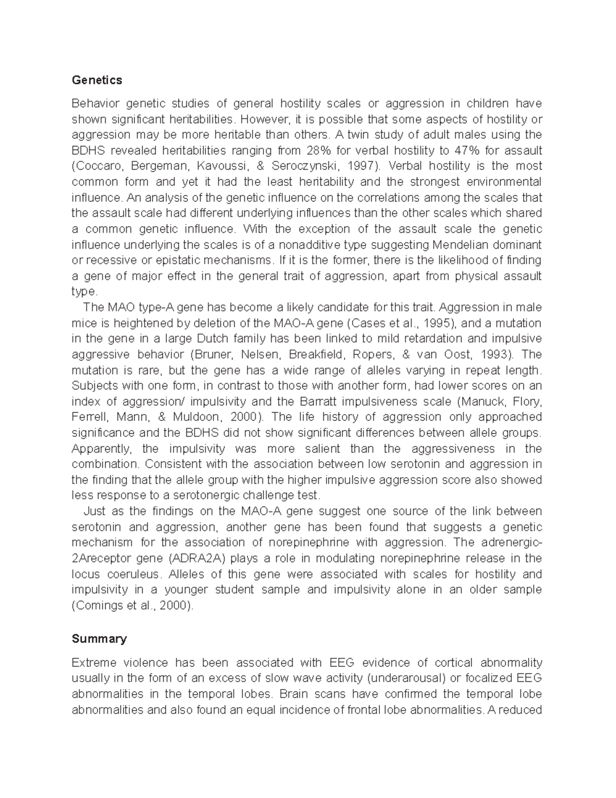 4.8 Biological Bases of Personality - Genetics Behavior genetic studies ...