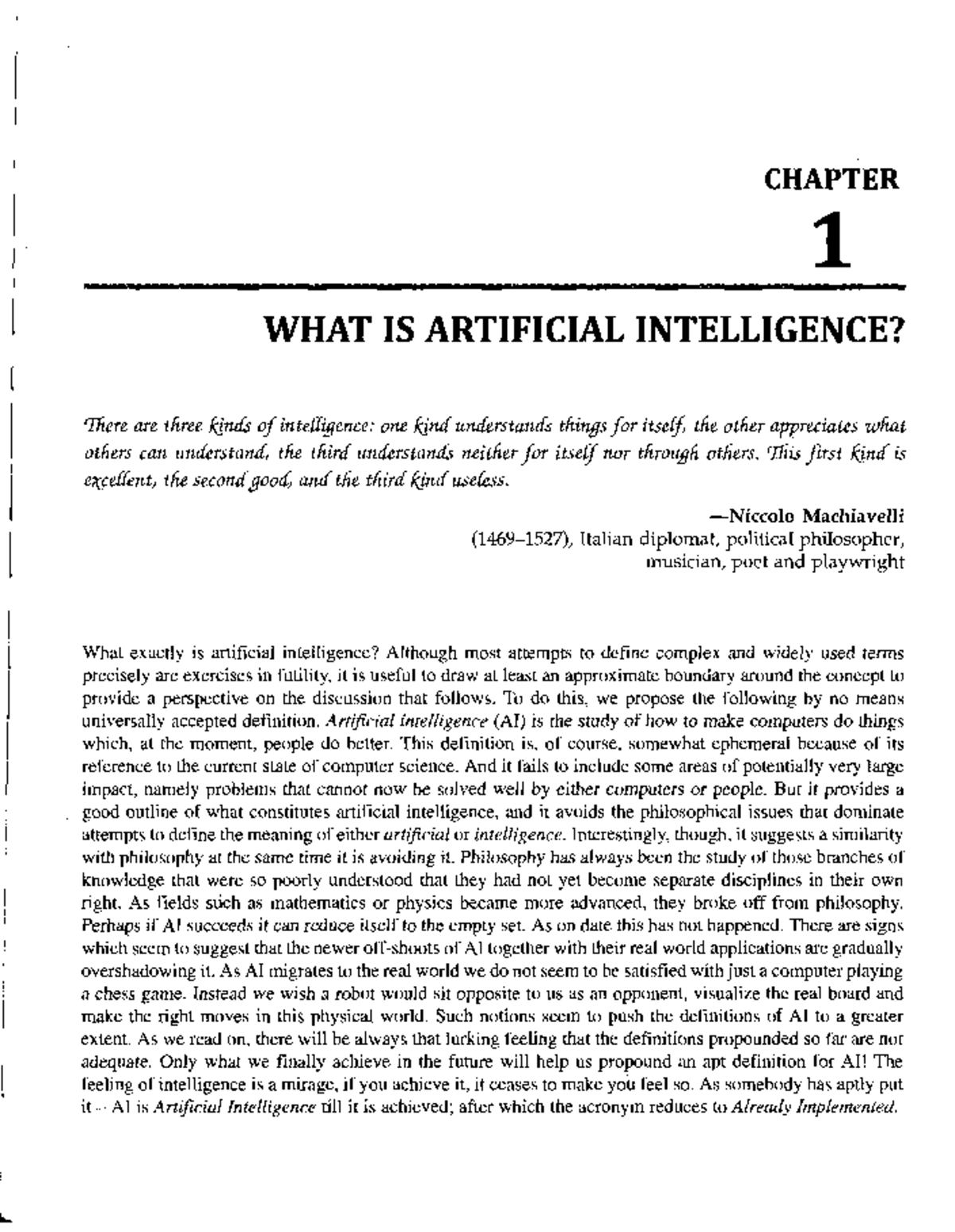 18CS753 AI Module 1 Textbook - Artificial Intelligence - Studocu