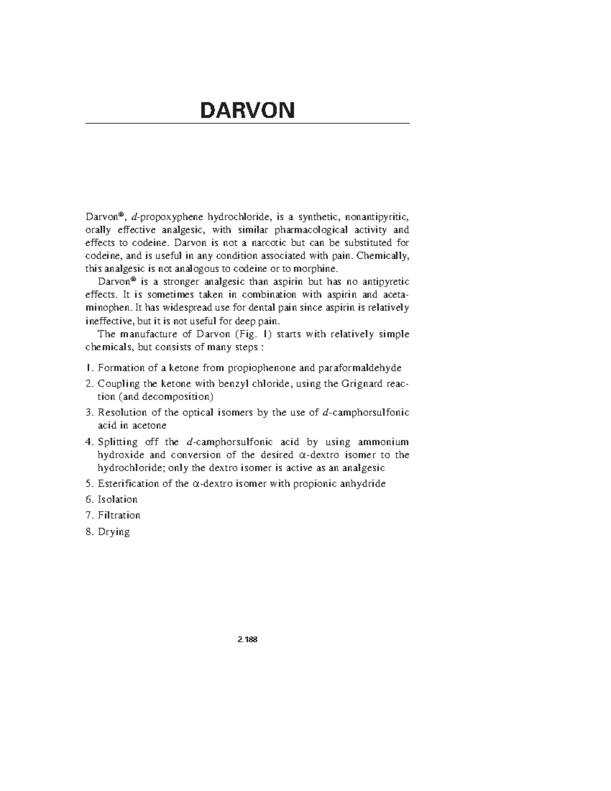 08 Part 2 - Lecture notes 6 - DARVON Darvon®, d -propoxyphene ...