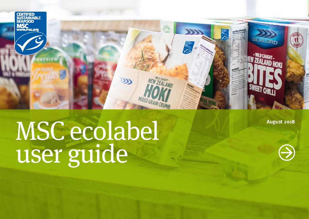 MSC Ecolabel User Guide 2018 - August 2018 MSC ecolabel user guide 2 ...