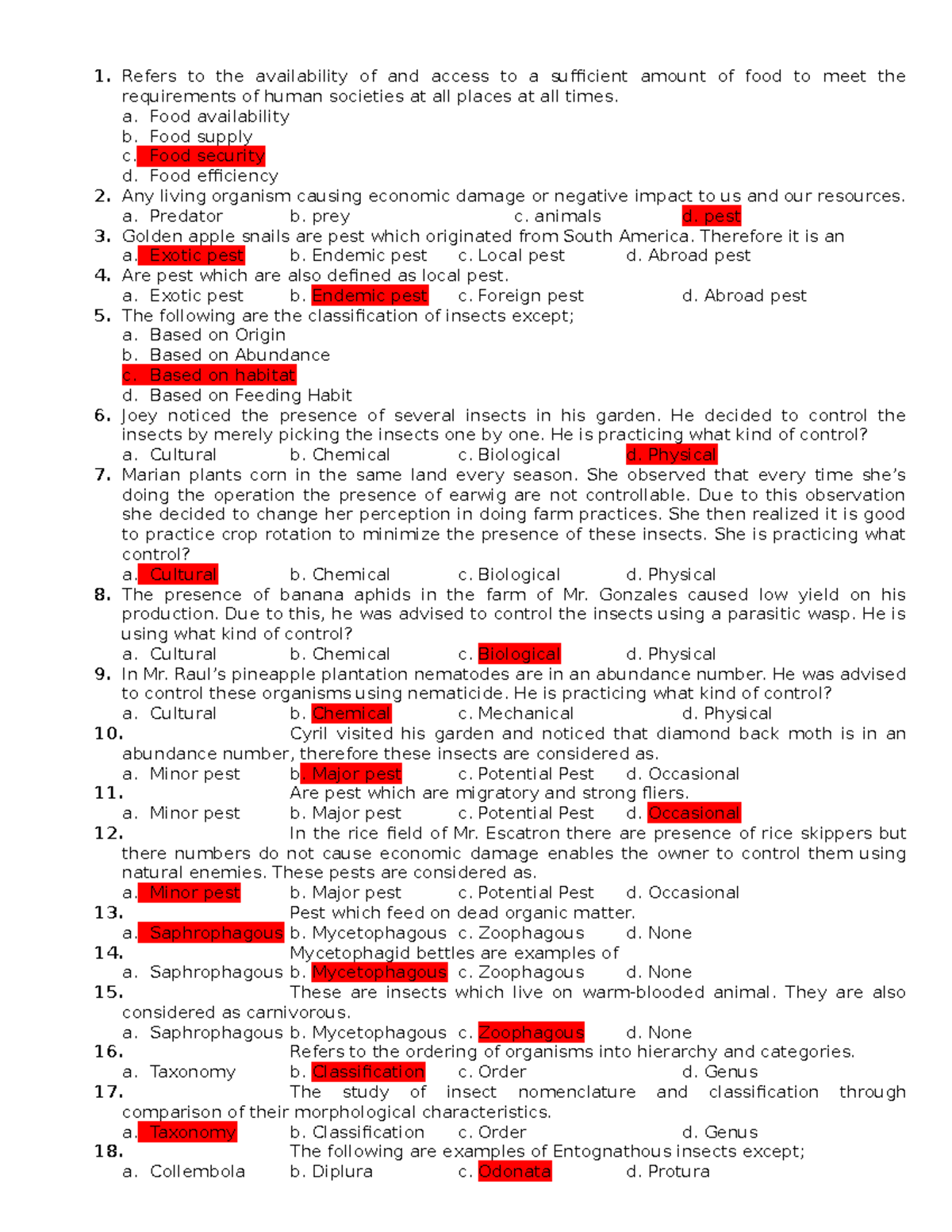 Midterm crop prot - This will give you ideas on performance tasks that ...