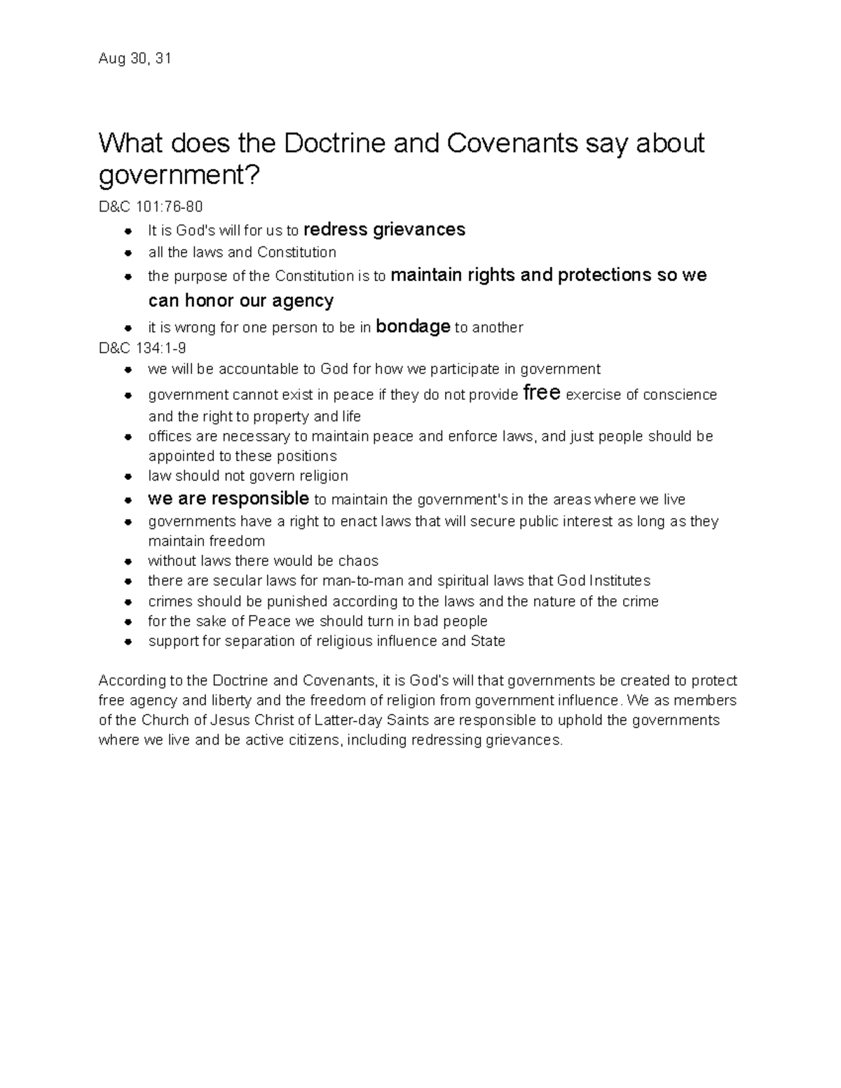 Doctrine and Covenants - We as members of the Church of Jesus Christ of ...