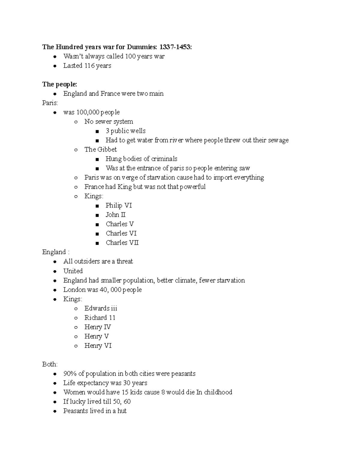 History 1810 Week 3 - The Hundred years war for Dummies: 1337-1453 ...