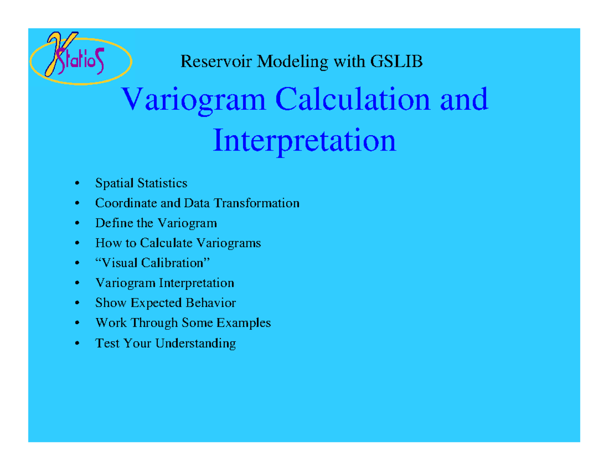 04-variogram - read them - Variogram Calculation and Interpretation Spatial Statistics ...