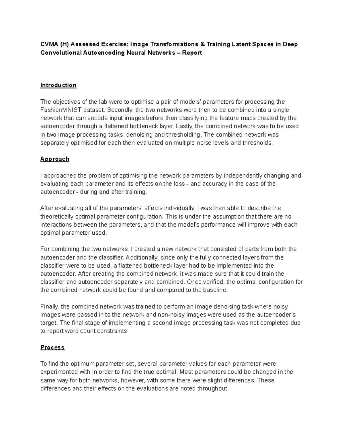 Computer Vision Methods and Applications Coursework A1 2022/2023 - CVMA (H) Assessed Exercise ...