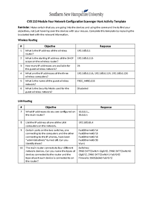 project two network segmentation strategy - CYB 220: Network Security ...