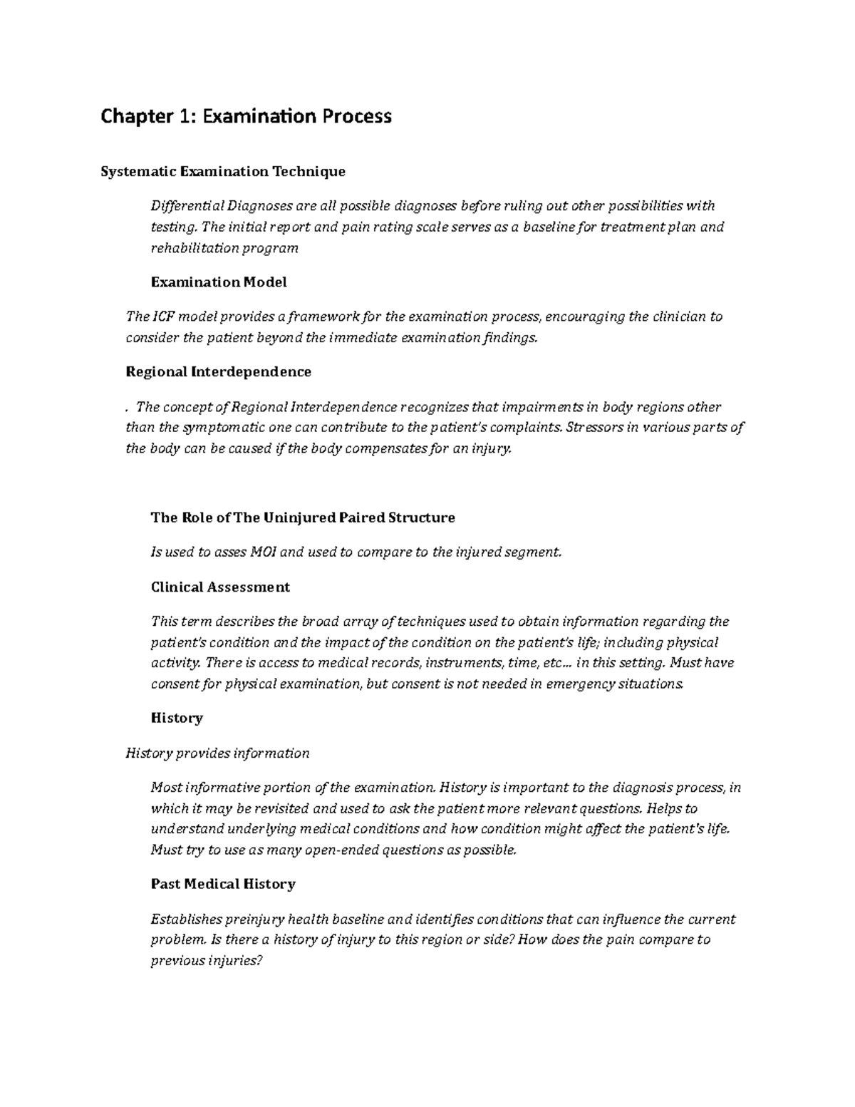 Chapter 1 - Sherry Ann - Chapter 1: Examination Process Systematic ...
