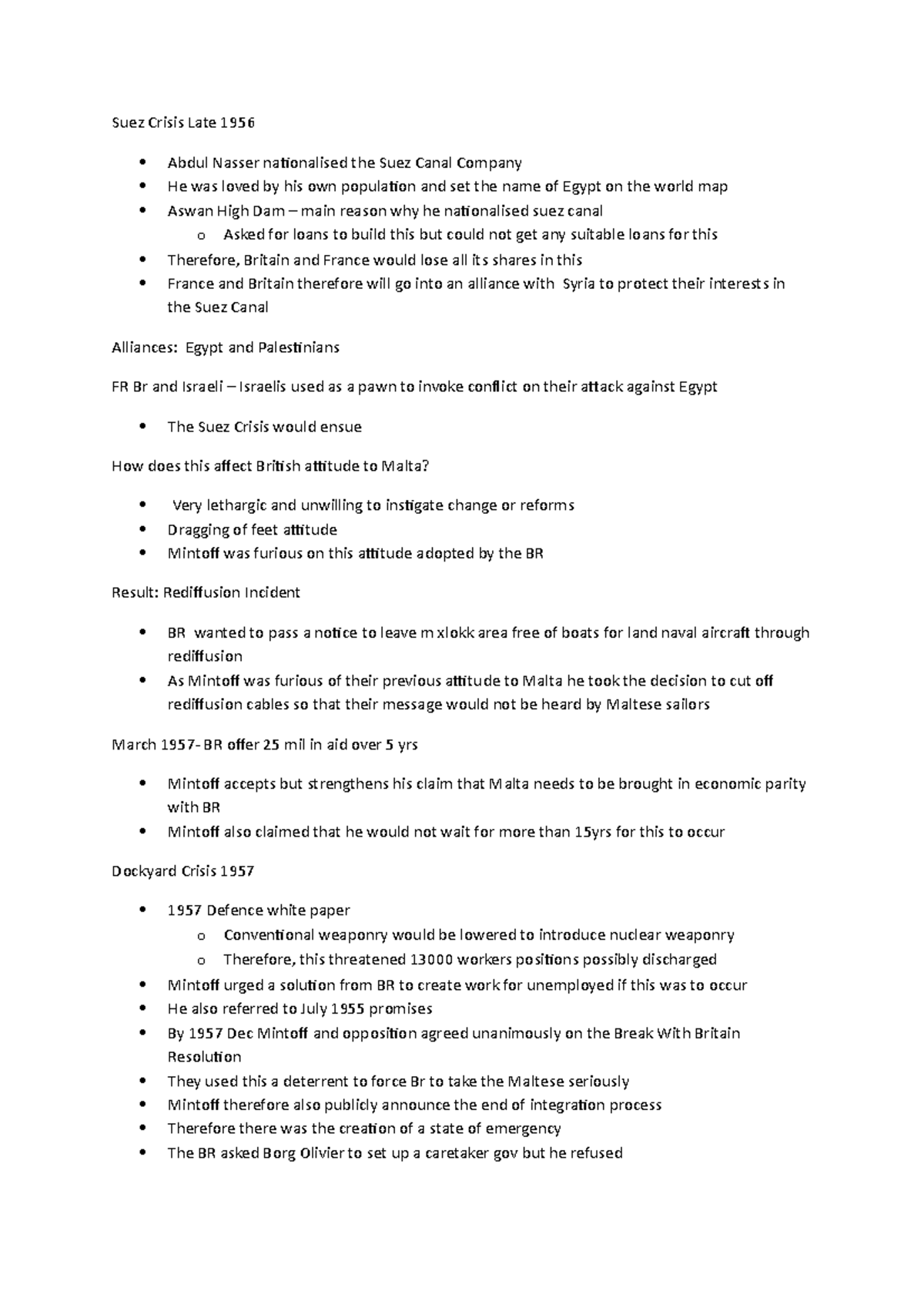 Suez Crisis Late 1956 - Mt History notes friday - Suez Crisis Late 1956 ...