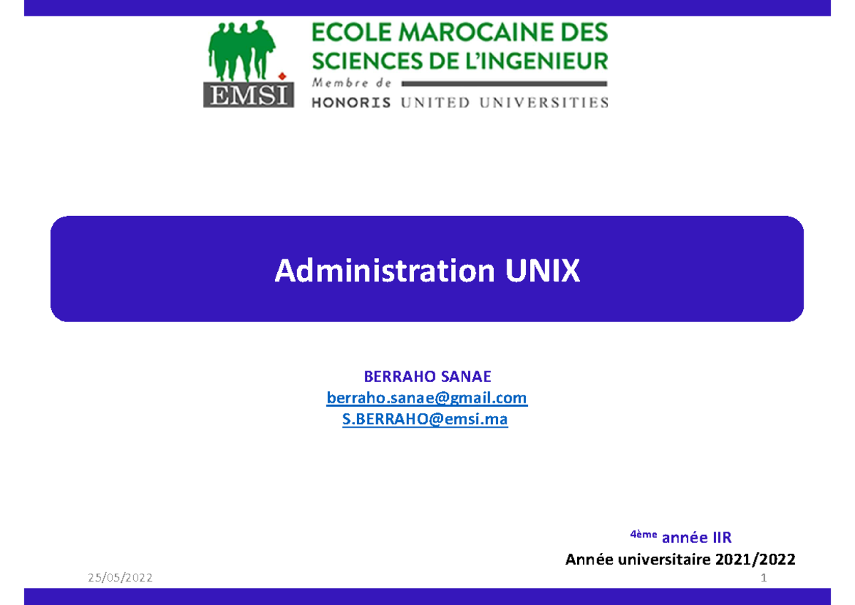 Cours Linux Administration Complet - Administration UNIXAdministration UNIX ####### BERRAHO ...