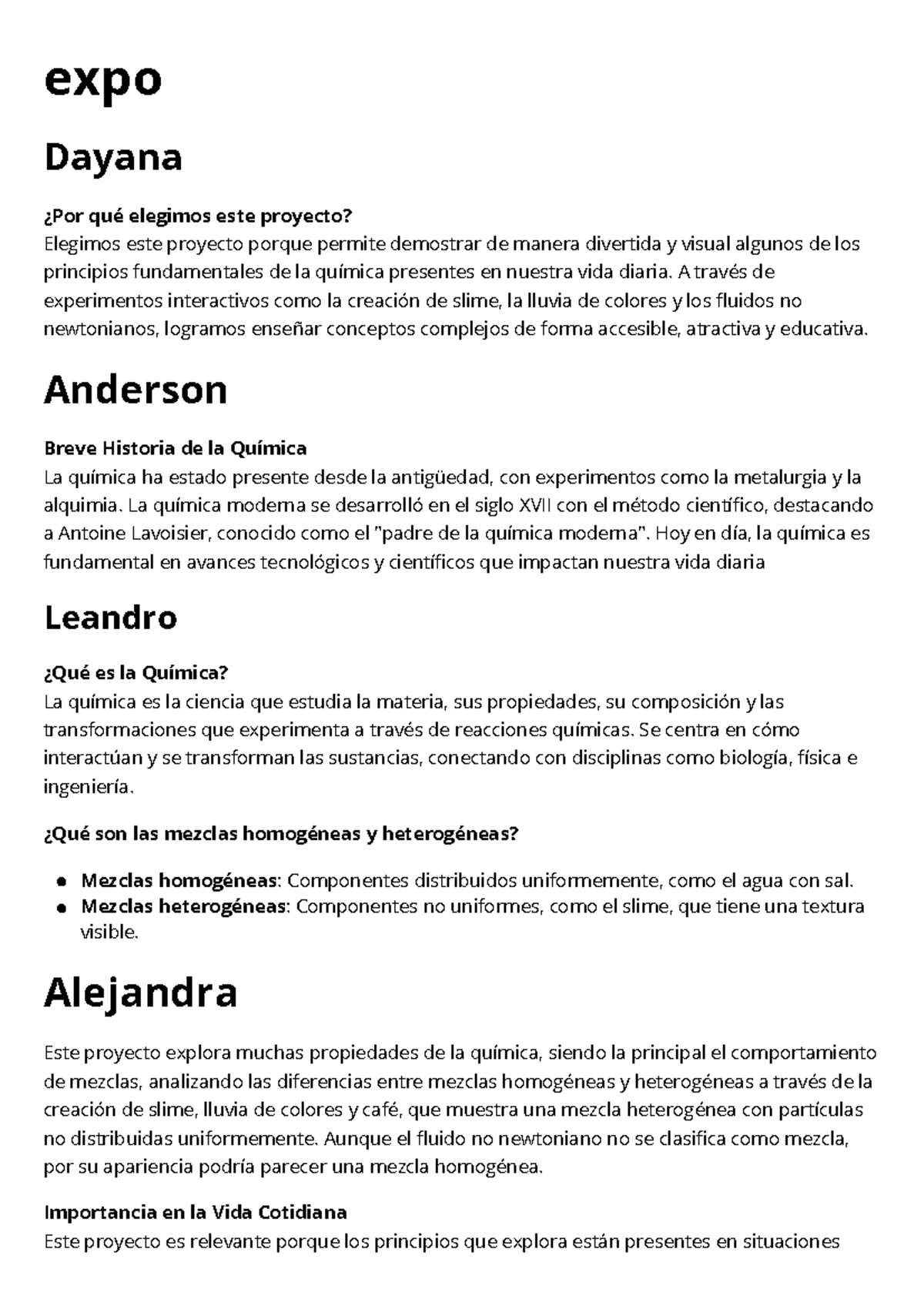 Expo 20241009 192413 0000 - expo Dayana ¿Por qué elegimos este proyecto? Elegimos este proyecto ...