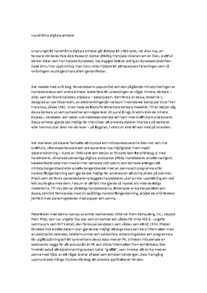 Datorsystem - föreläsningsanteckningar 24 - Vad som krävdes för att ...