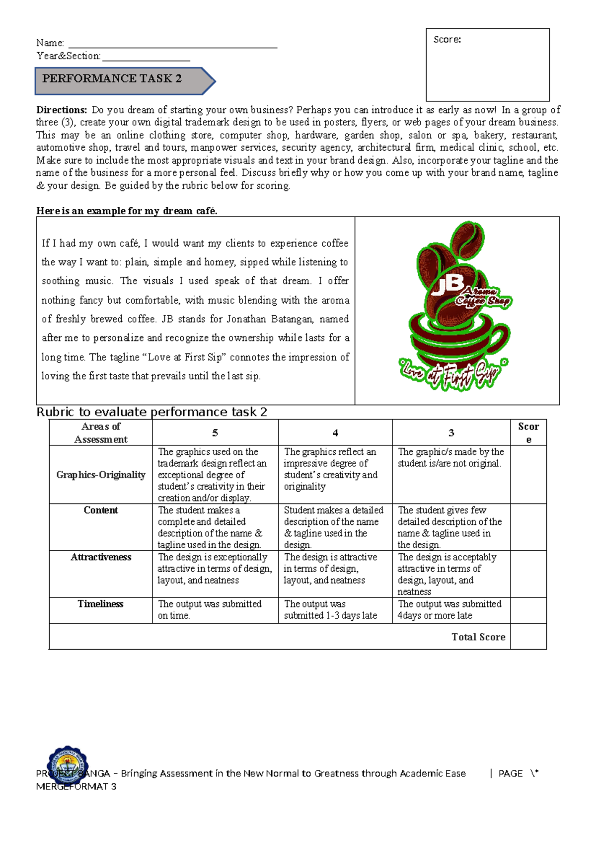 AS2 MIL 12 Weeks 3 4 - ASSIGNMENT - Name: ______________________________________ - Studocu