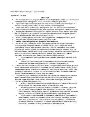 Molecular Biology Ch. 13 pt 2 - The sigma factor mediates binding of ...