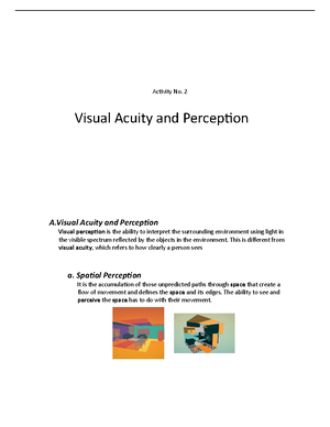 Visual Perception TOA 1 - TOA 111 – THEORY OF ARCHITECTURE BS ARCH 1A ...