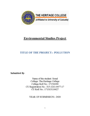 Calcutta university project sample of 6th semester - Project Report ...