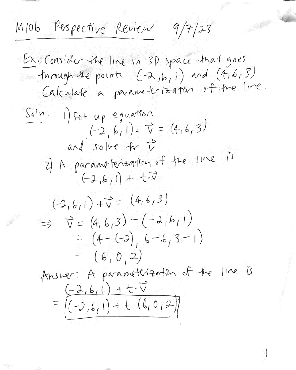 Perspective Review Notes - MATH-M 106 - Studocu