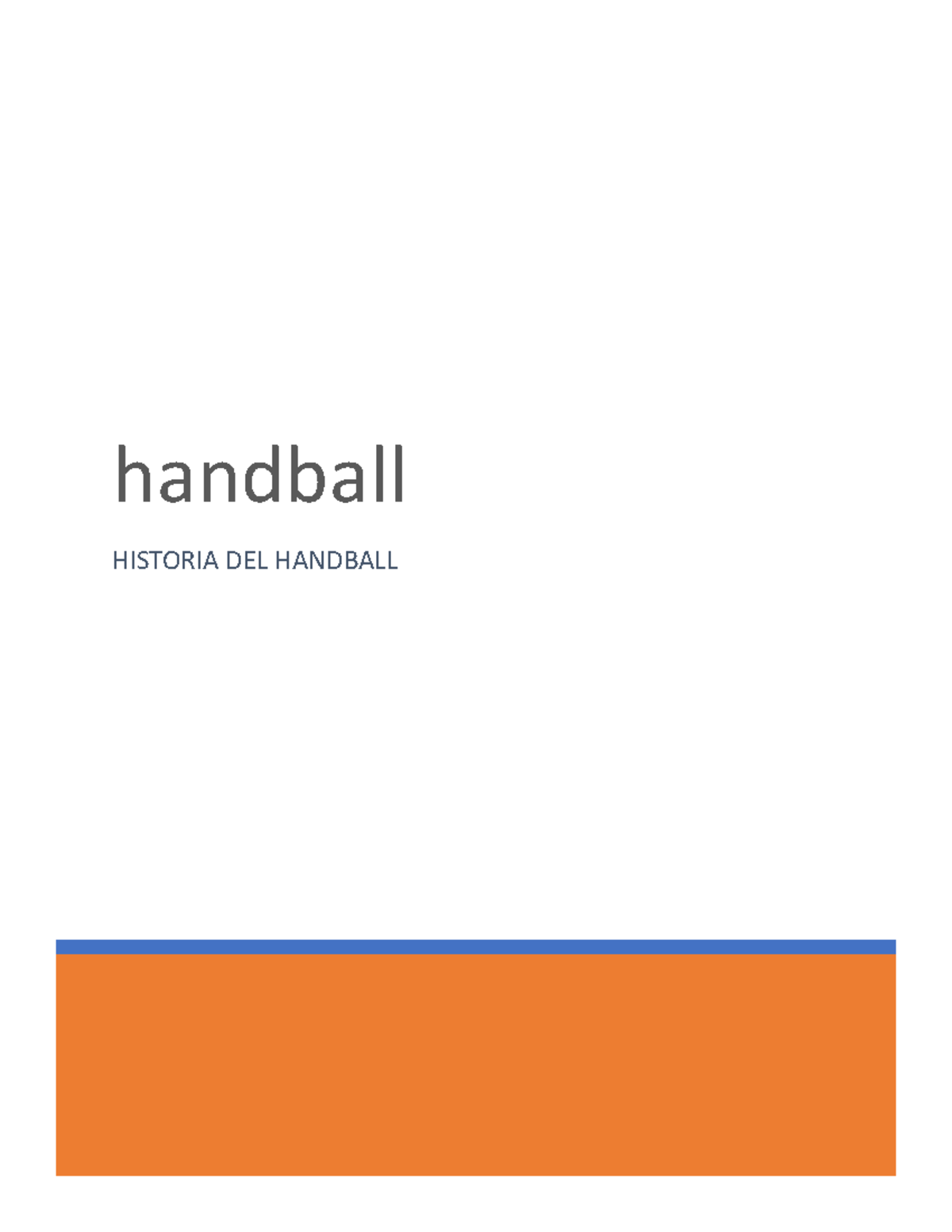 - Handball - historia del handball - handball HISTORIA DEL HANDBALL El ...