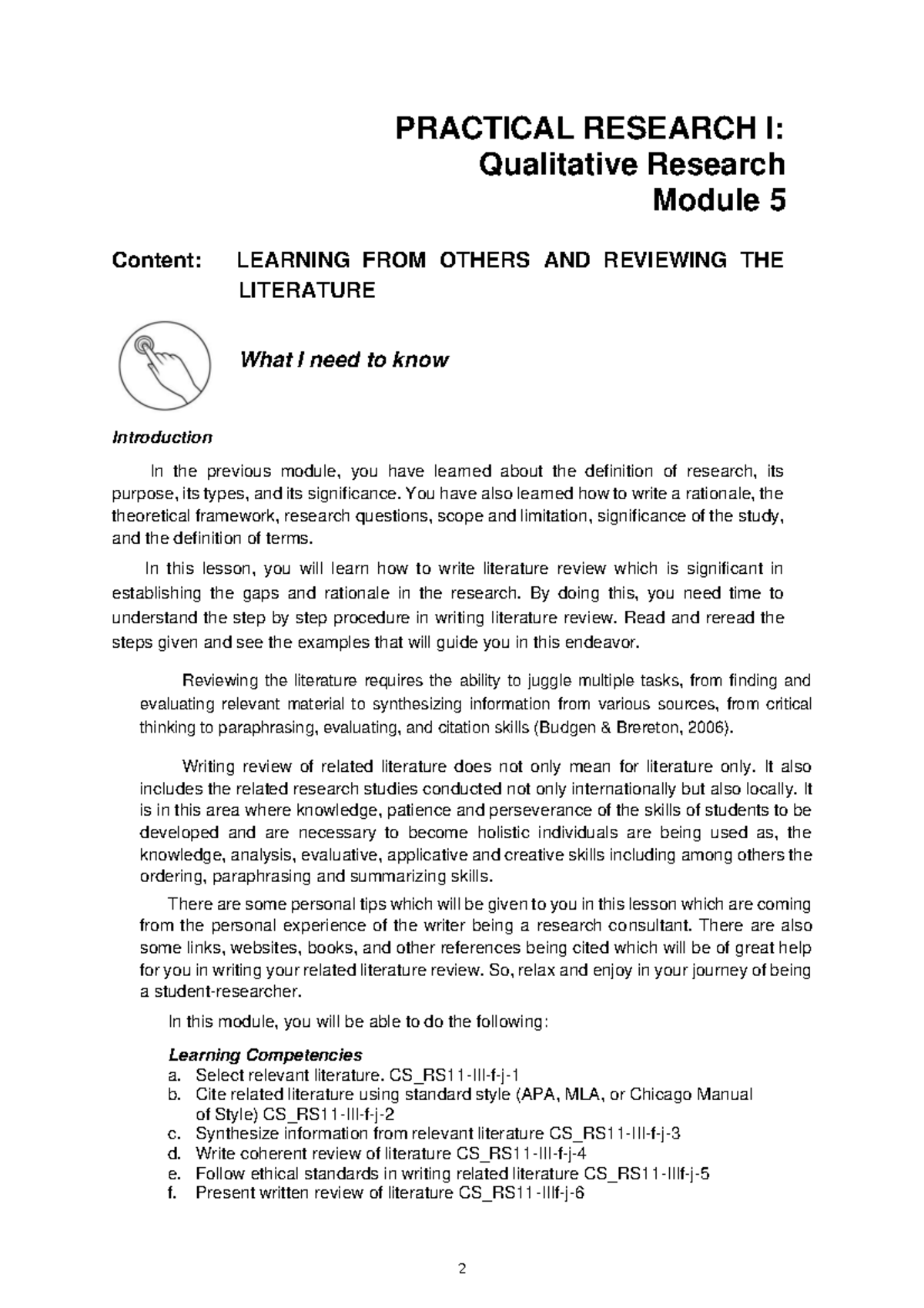 Practical-Research-1 Module-5 - PRACTICAL RESEARCH I: Qualitative ...