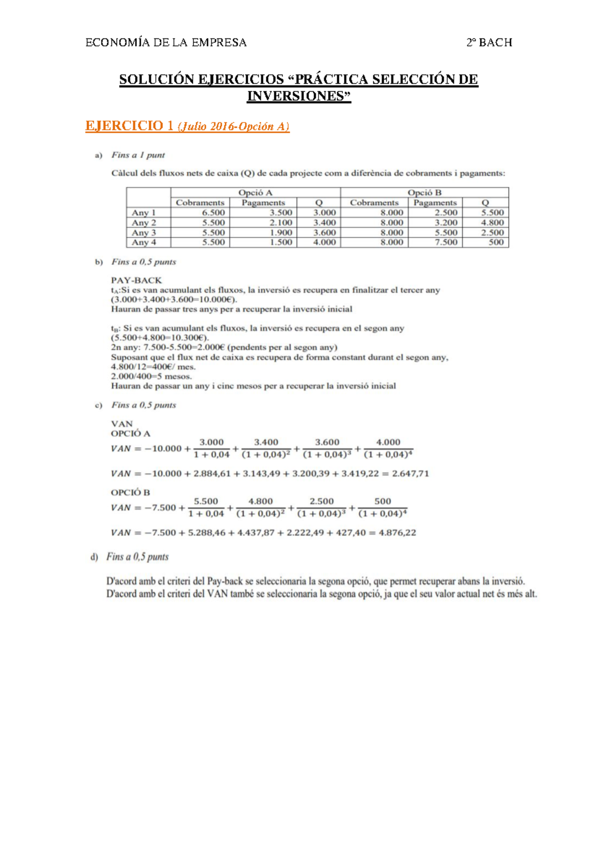 Solución Ejercicios Práctica UD7 Inversiones - SOLUCIÓN EJERCICIOS ...