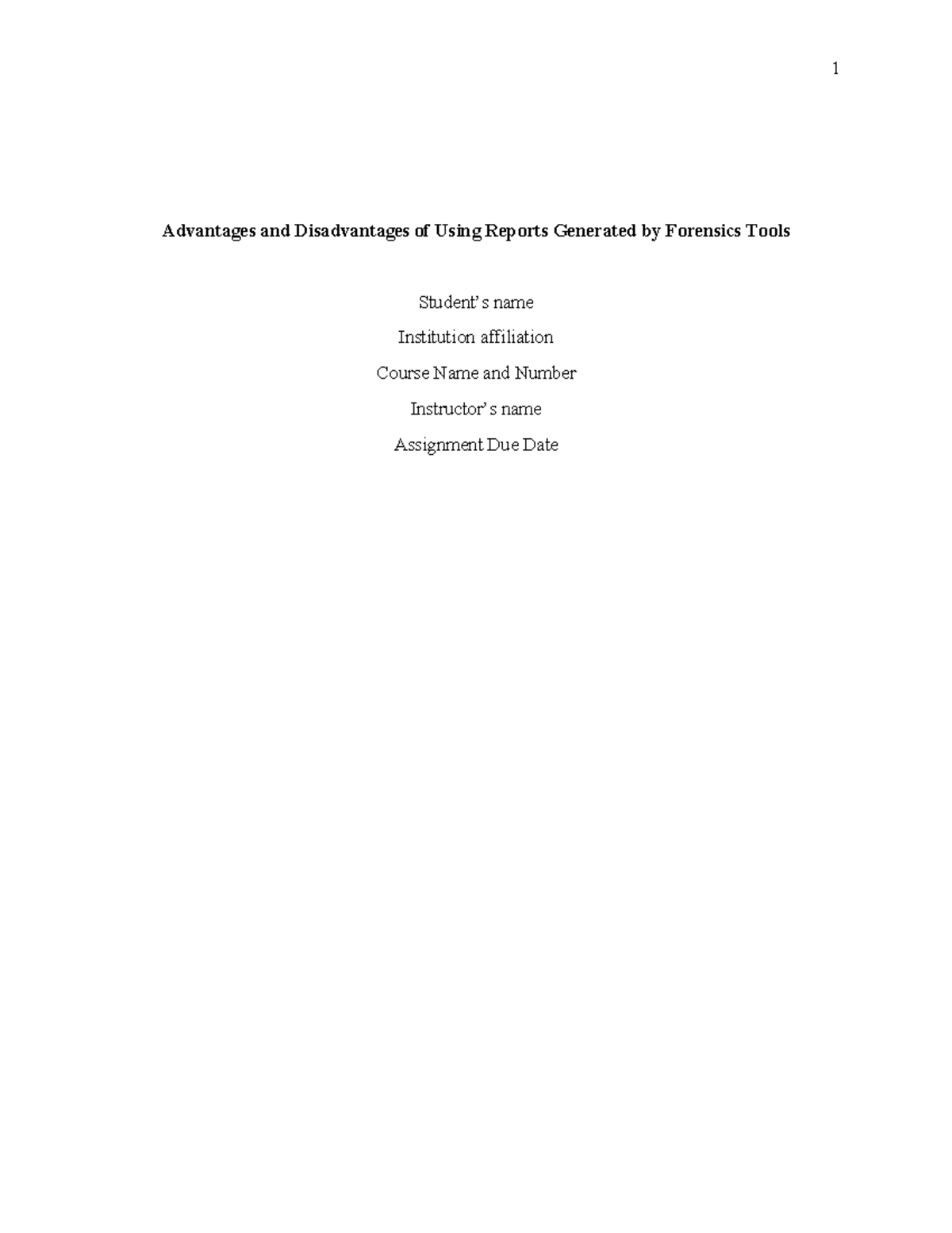 39590921-Advantages and Disadvantages of Using Reports Generated by ...