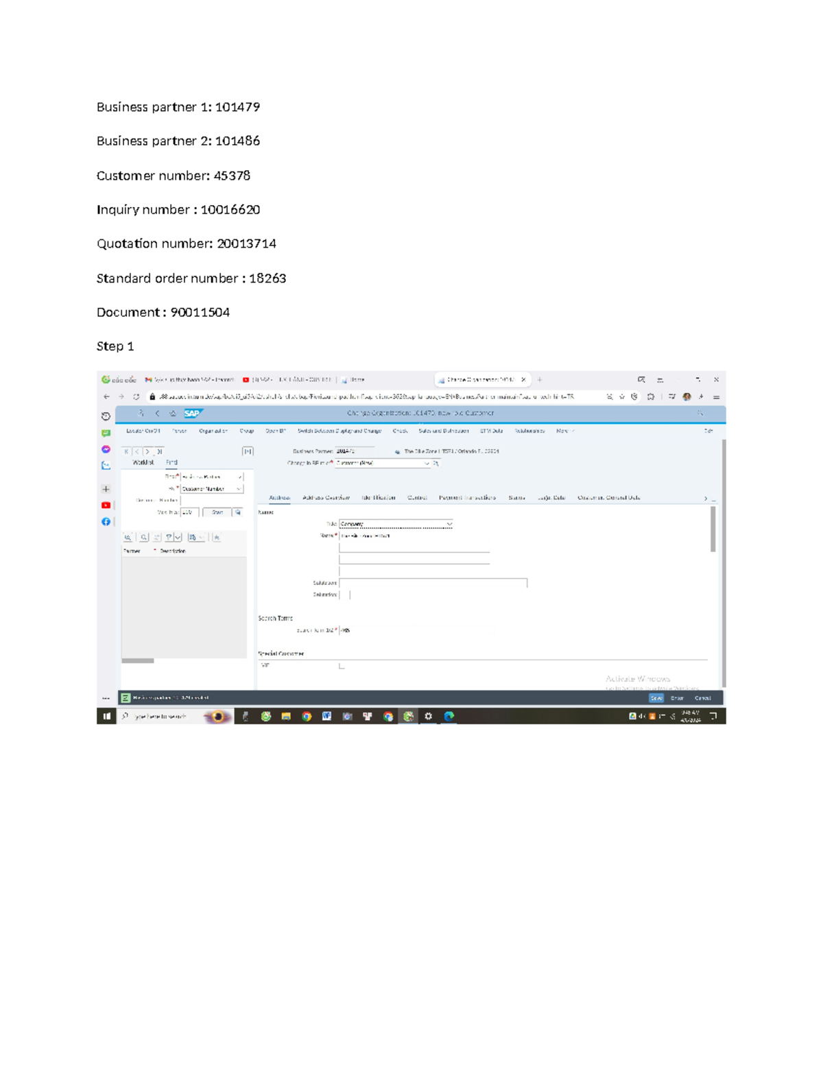 Business partner 1 - abc - What is the difference between the first and ...